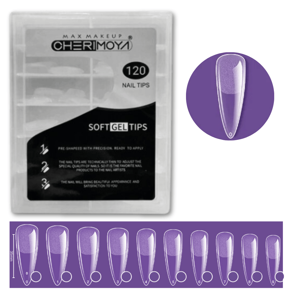 120 UÑAS SOFT GEL STILETTO CHERIMOYA -INS1762S – Lady Shopping